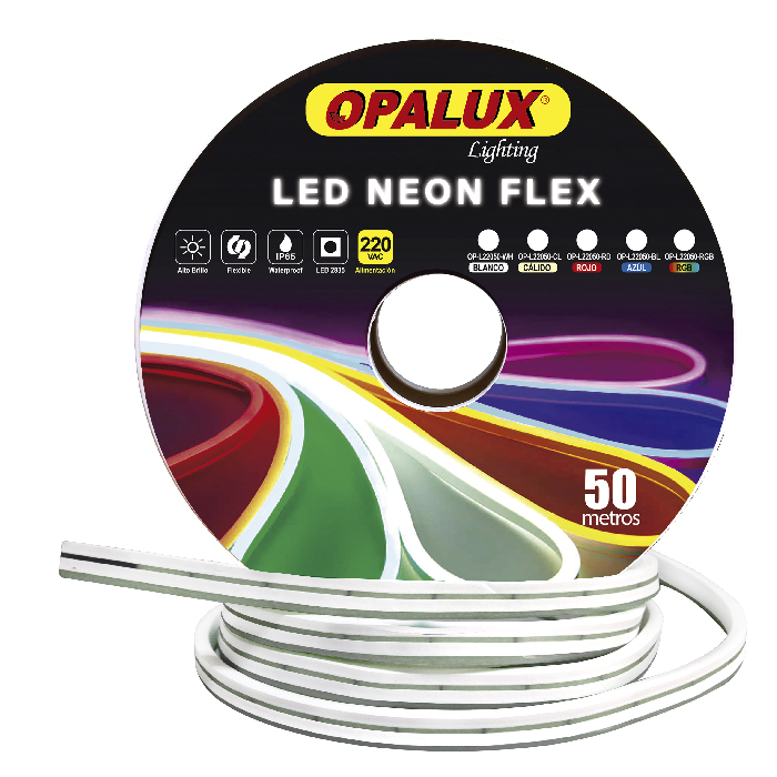 OPALUX - ROLLO LUZ NEON RGB 50 MTS 220V